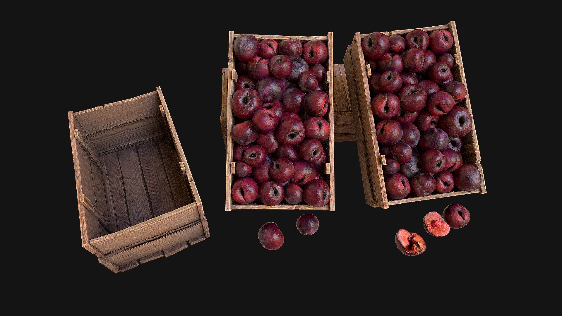 Plums Crate Stand Box 3D - TurboSquid 1927855