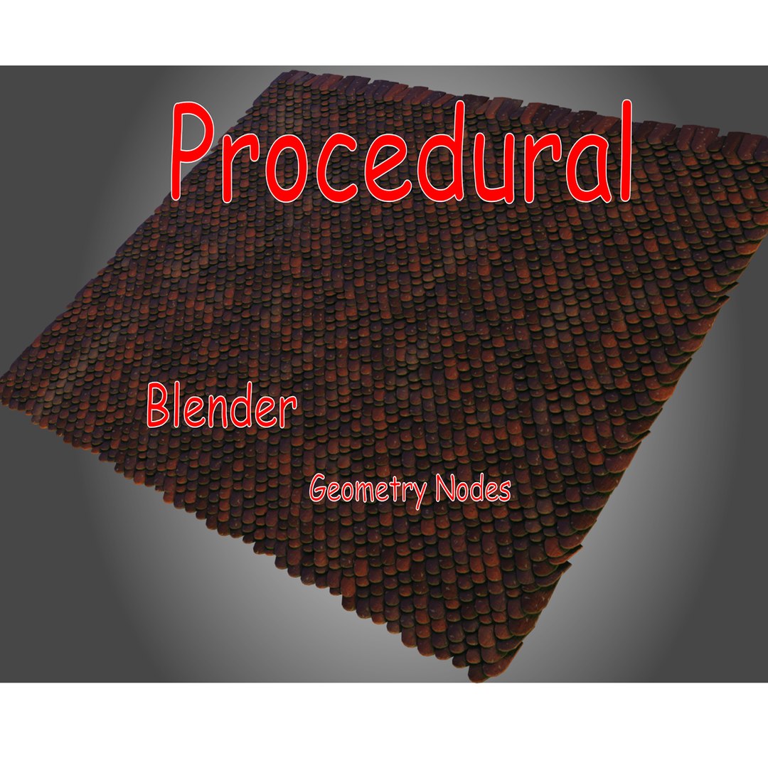 Procedural Roof tiles Geometry Nodes 3D - TurboSquid 1876788