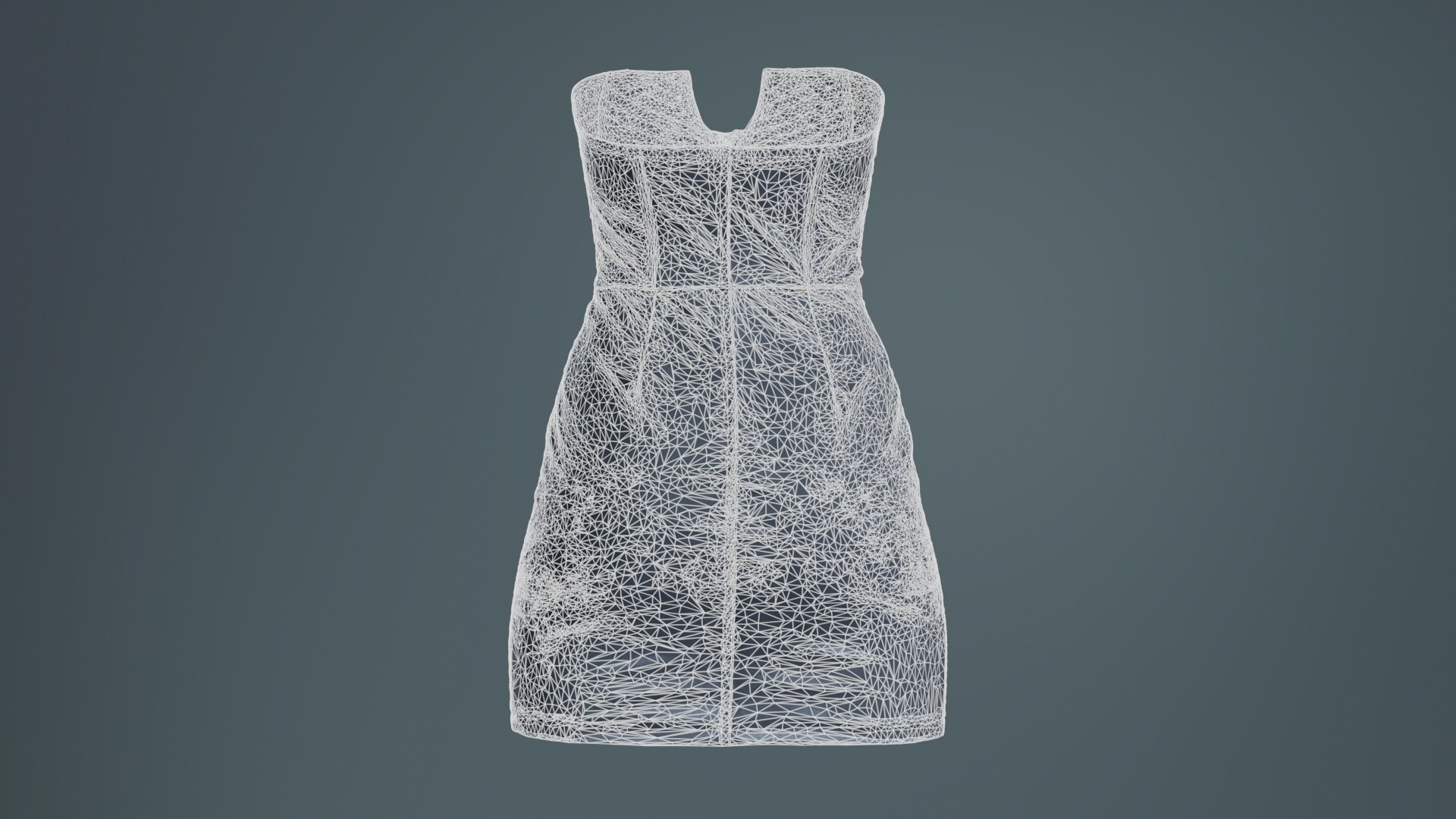 3D Front Padded Vinyl Dress Remastered - TurboSquid 2360879