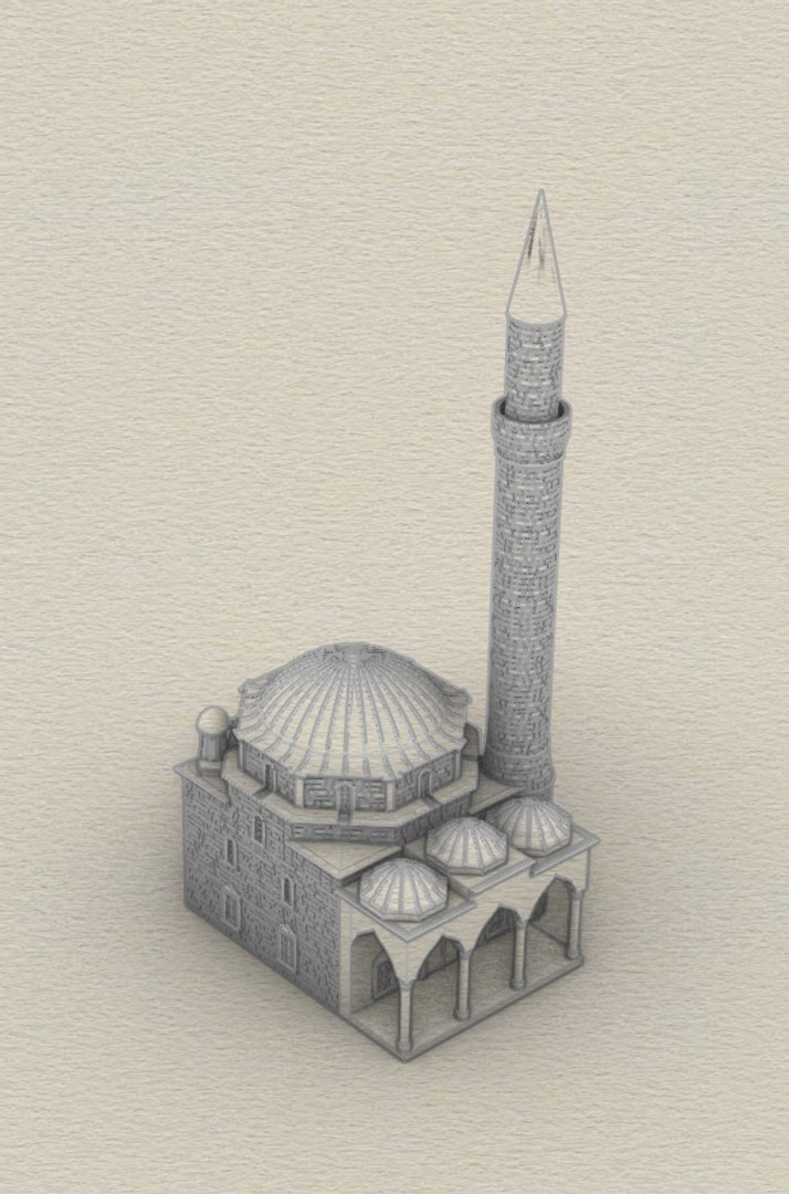 Mosque husein pasa 3D model - TurboSquid 1411413