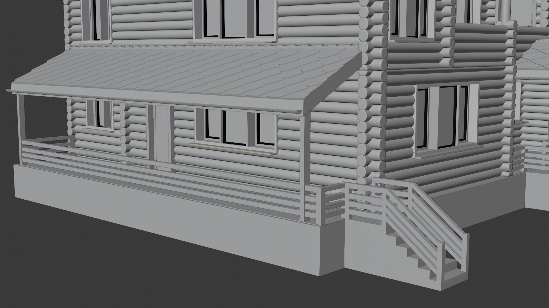 Log Cabin Model - TurboSquid 1712477