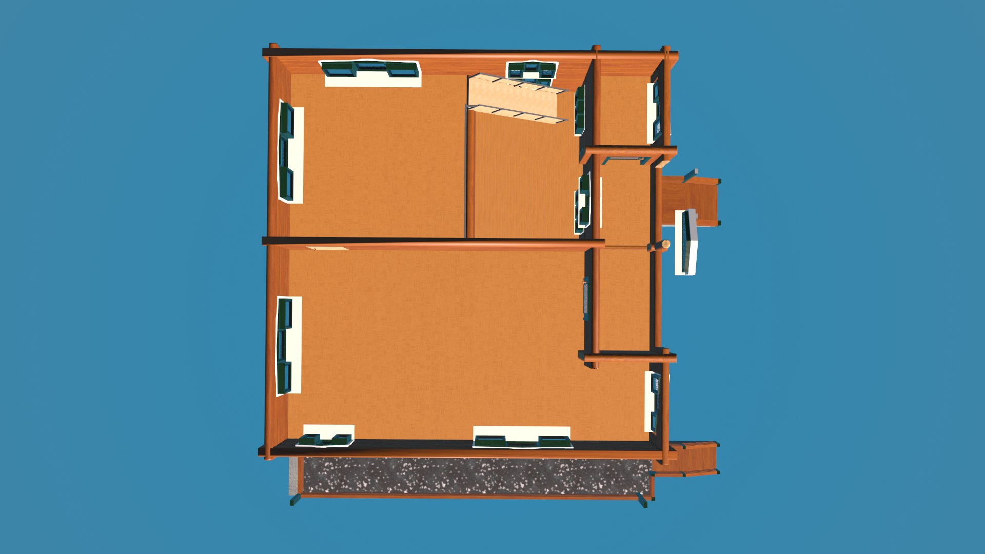 Log Cabin Model - TurboSquid 1712477