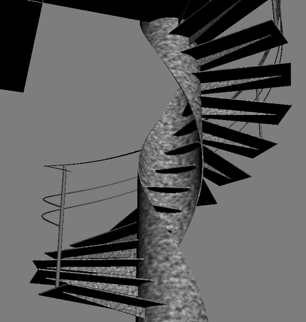 3d spiral stairs