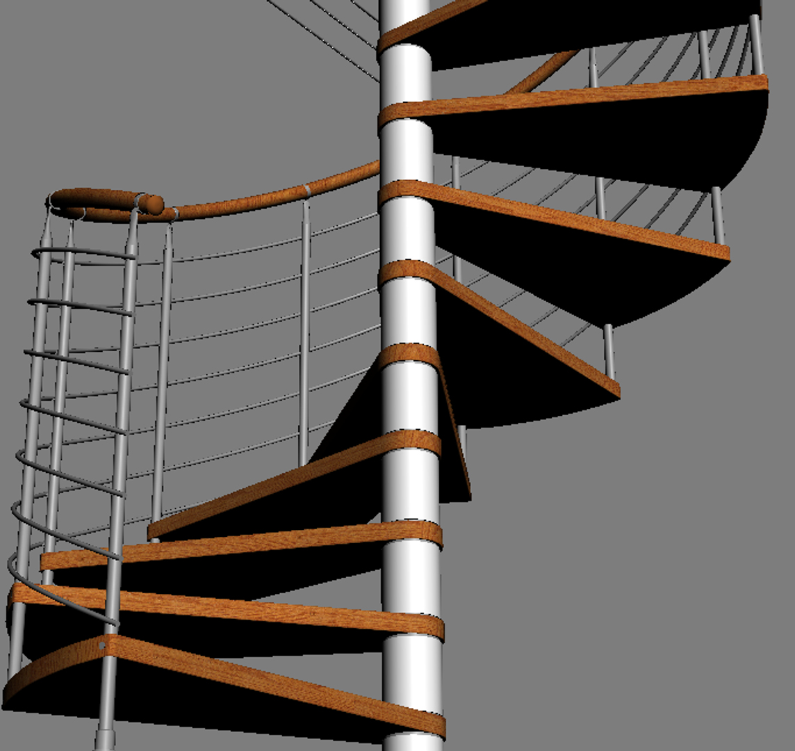 3d spiral stairs