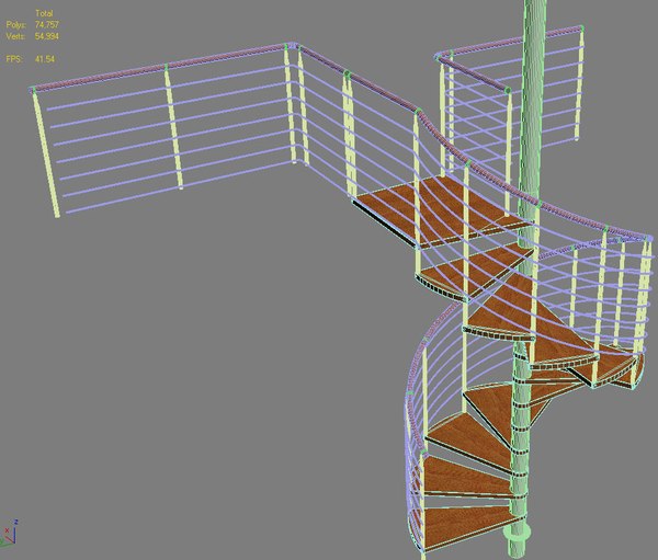 3d spiral stairs