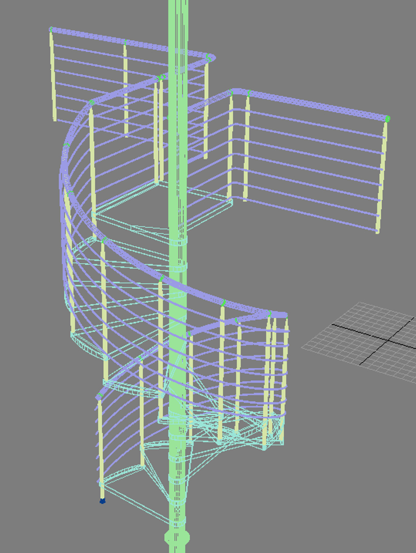 3d spiral stairs