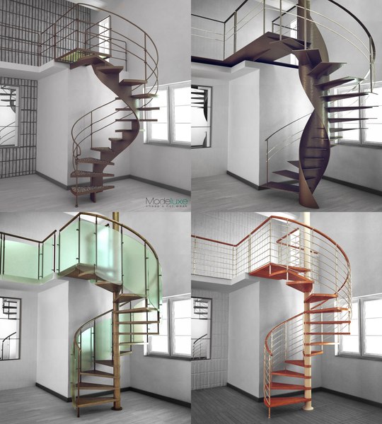 3d spiral stairs