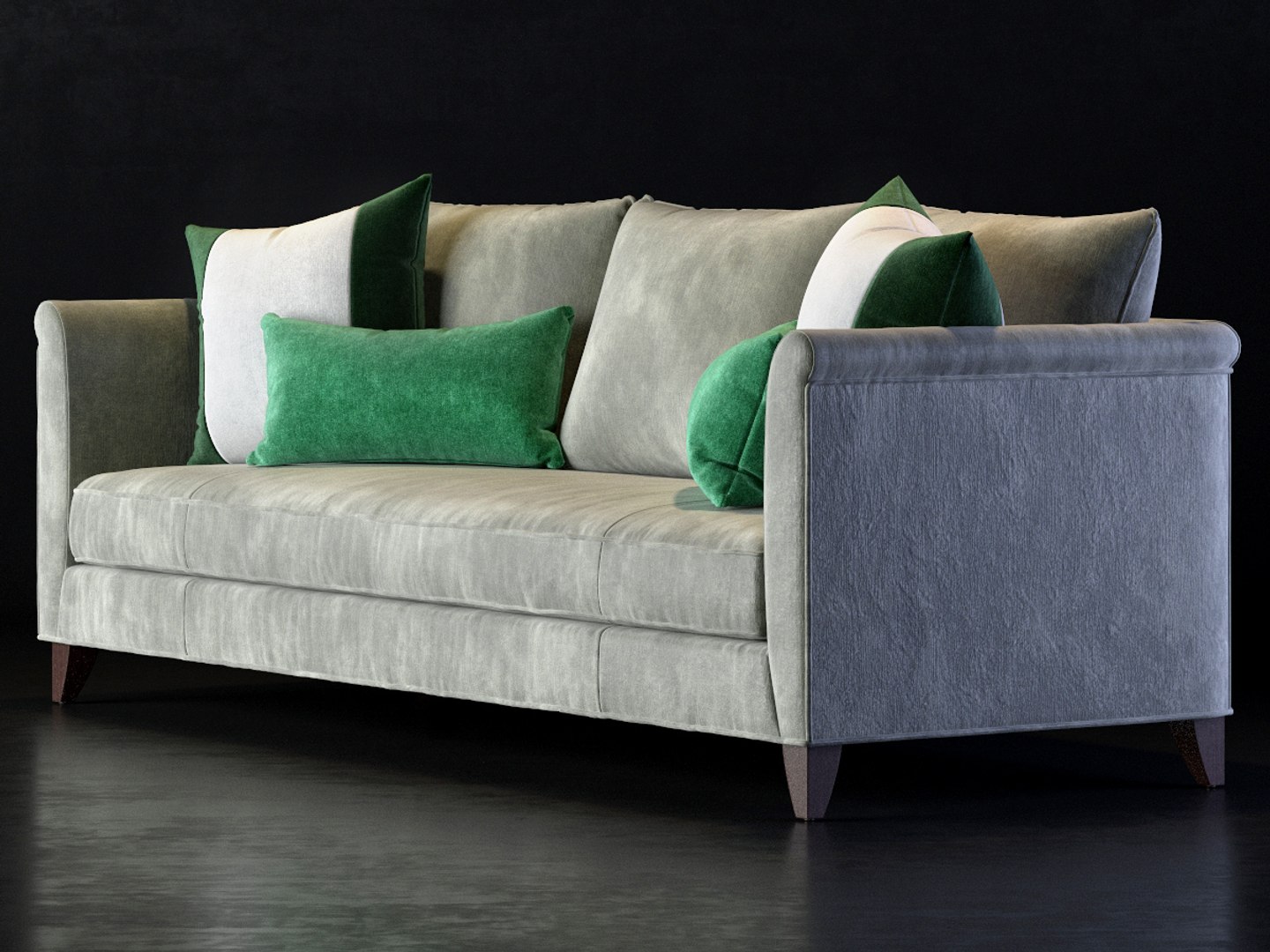 3D Baker Sofa Model - TurboSquid 1510812