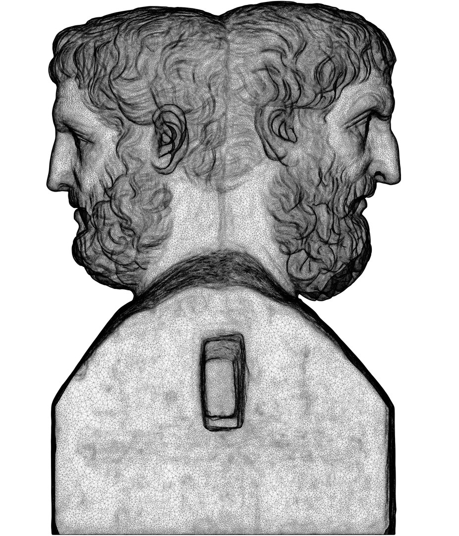 Free Scan Double Herm Epicurus 3d Model