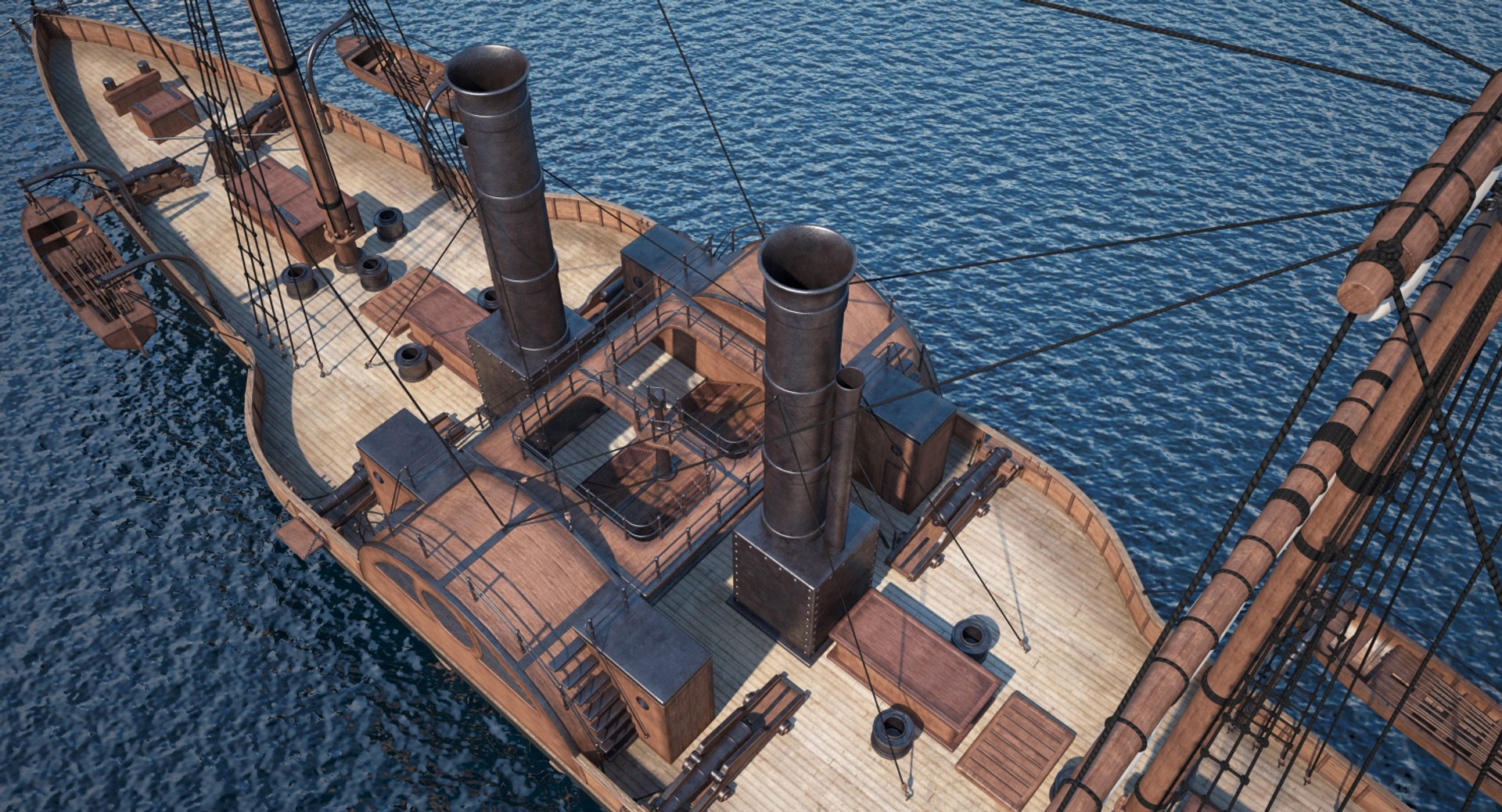 Steam ship model - TurboSquid 1157418