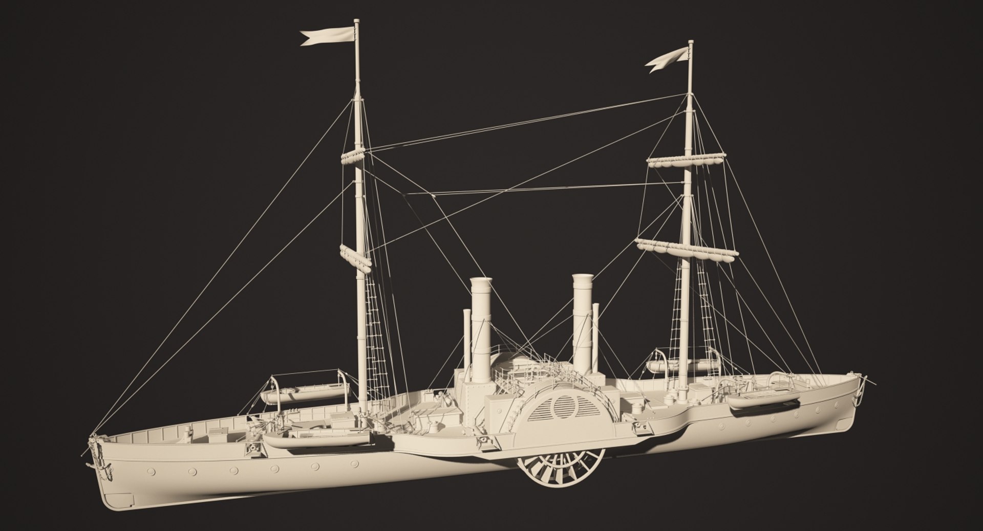 Steam ship model - TurboSquid 1157418