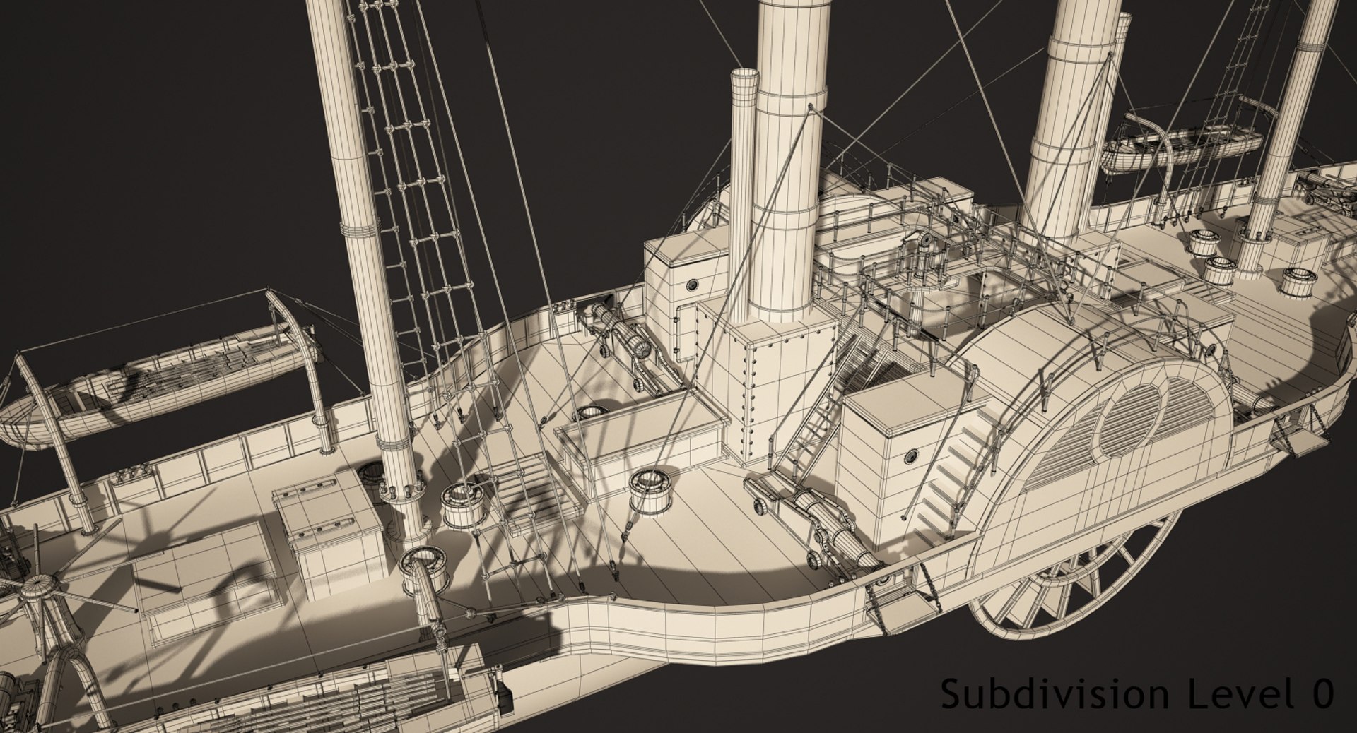 Steam ship model - TurboSquid 1157418