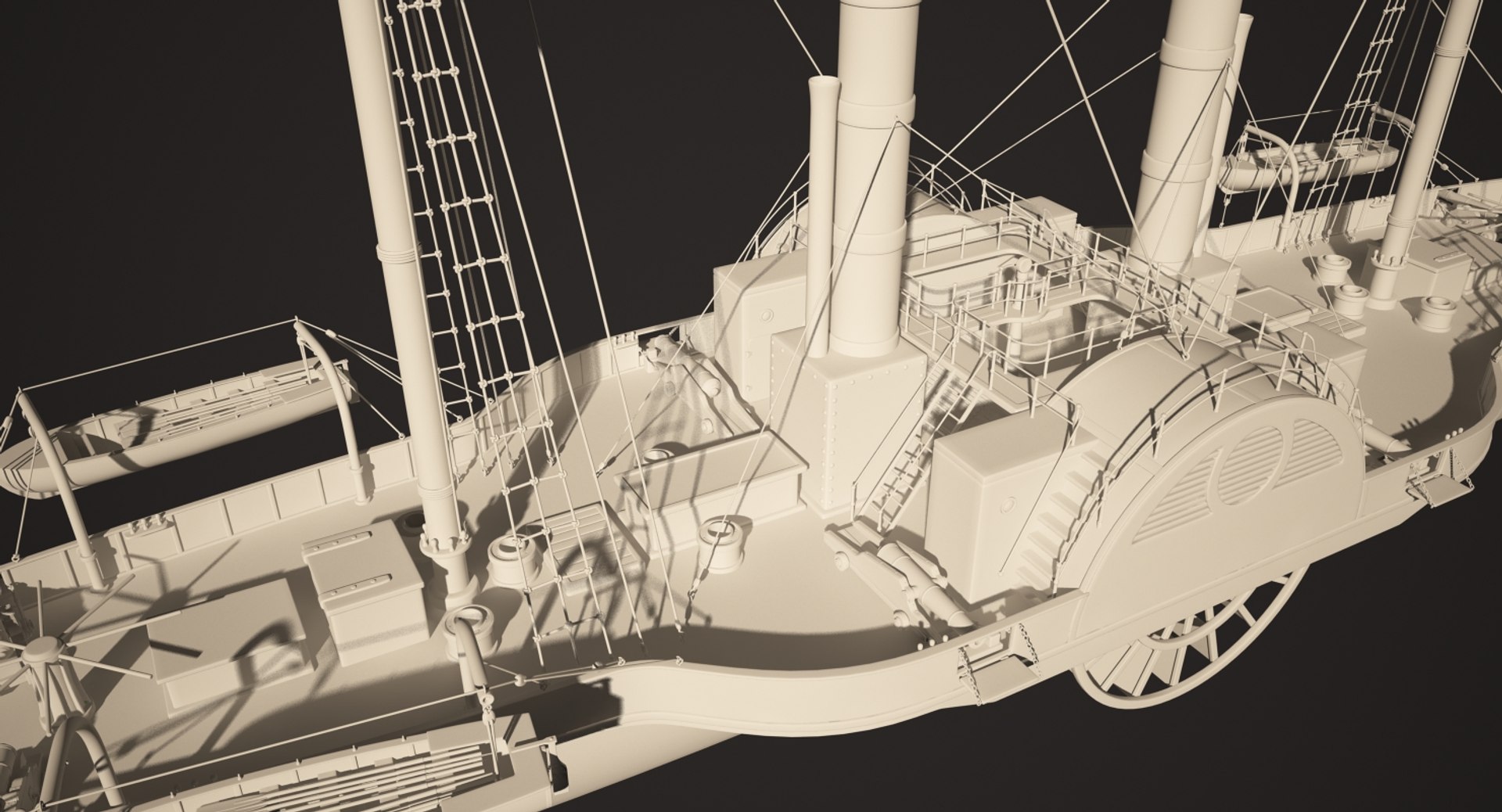 Steam ship model - TurboSquid 1157418