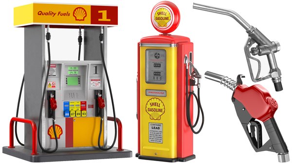 modelo 3d Dos bombas de gas Shell detalladas - TurboSquid 2019957