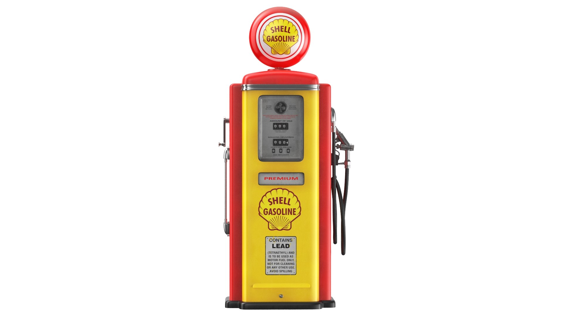 3D Two Detailed Shell Gas Pump - TurboSquid 2019957