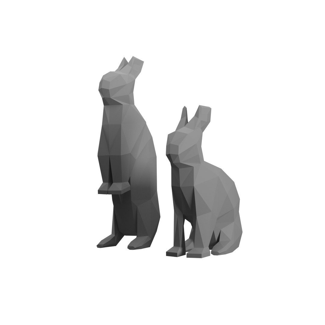 Low Poly Bunny - 2 Models 3D - TurboSquid 1785894