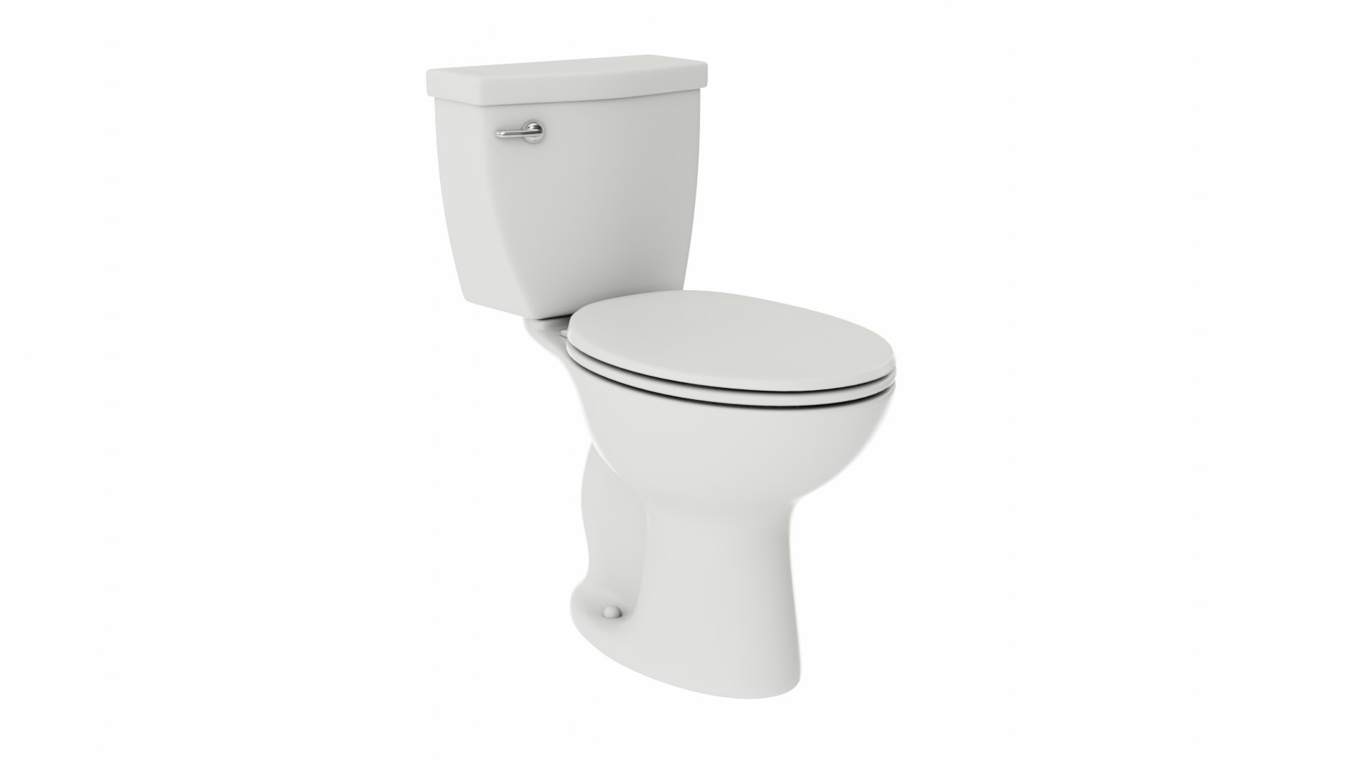 3D Single Flush Round Chair Height Toilet - TurboSquid 2294546