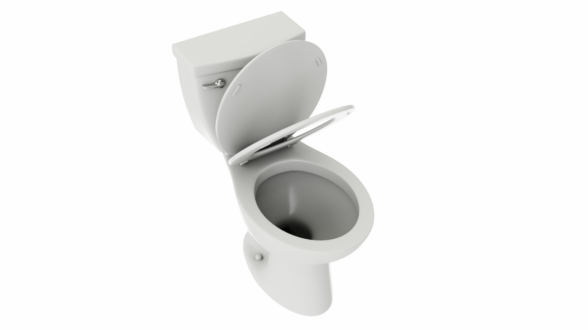 3D Single Flush Round Chair Height Toilet - TurboSquid 2294546