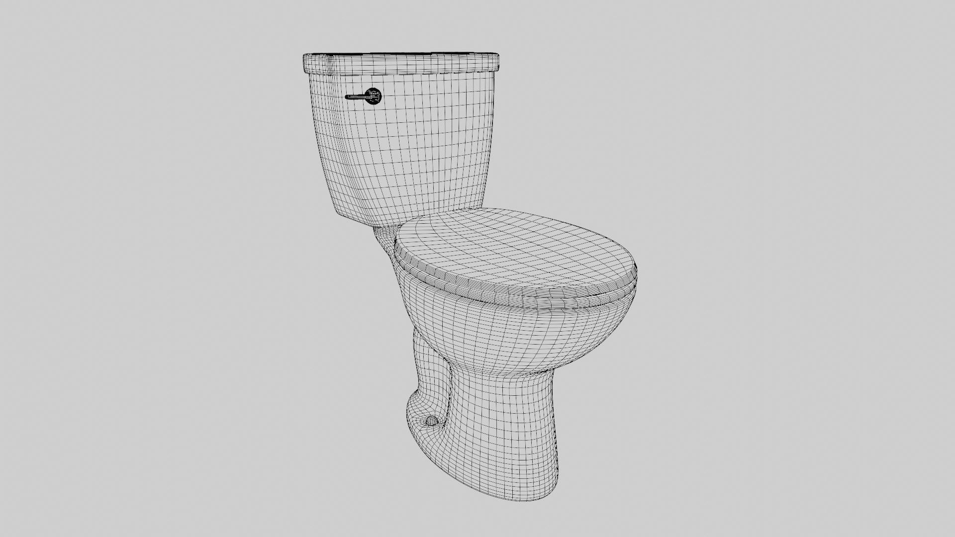 3D Single Flush Round Chair Height Toilet - TurboSquid 2294546