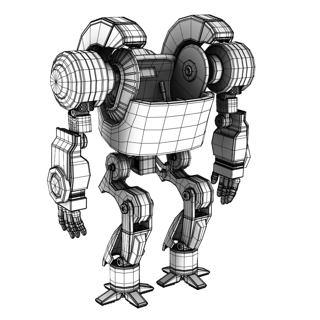 3d Model Of Robot Character