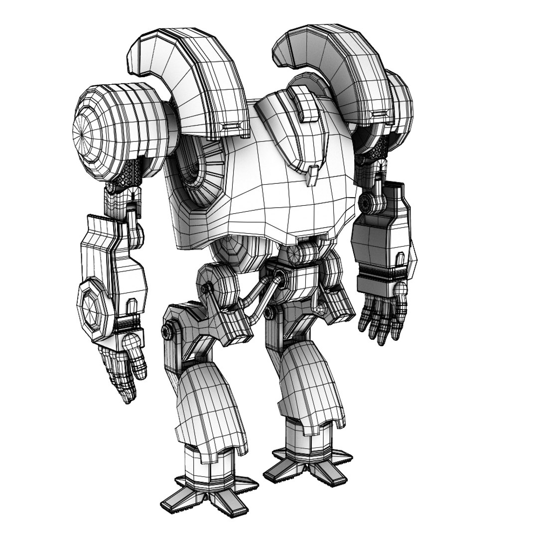 3d Model Of Robot Character