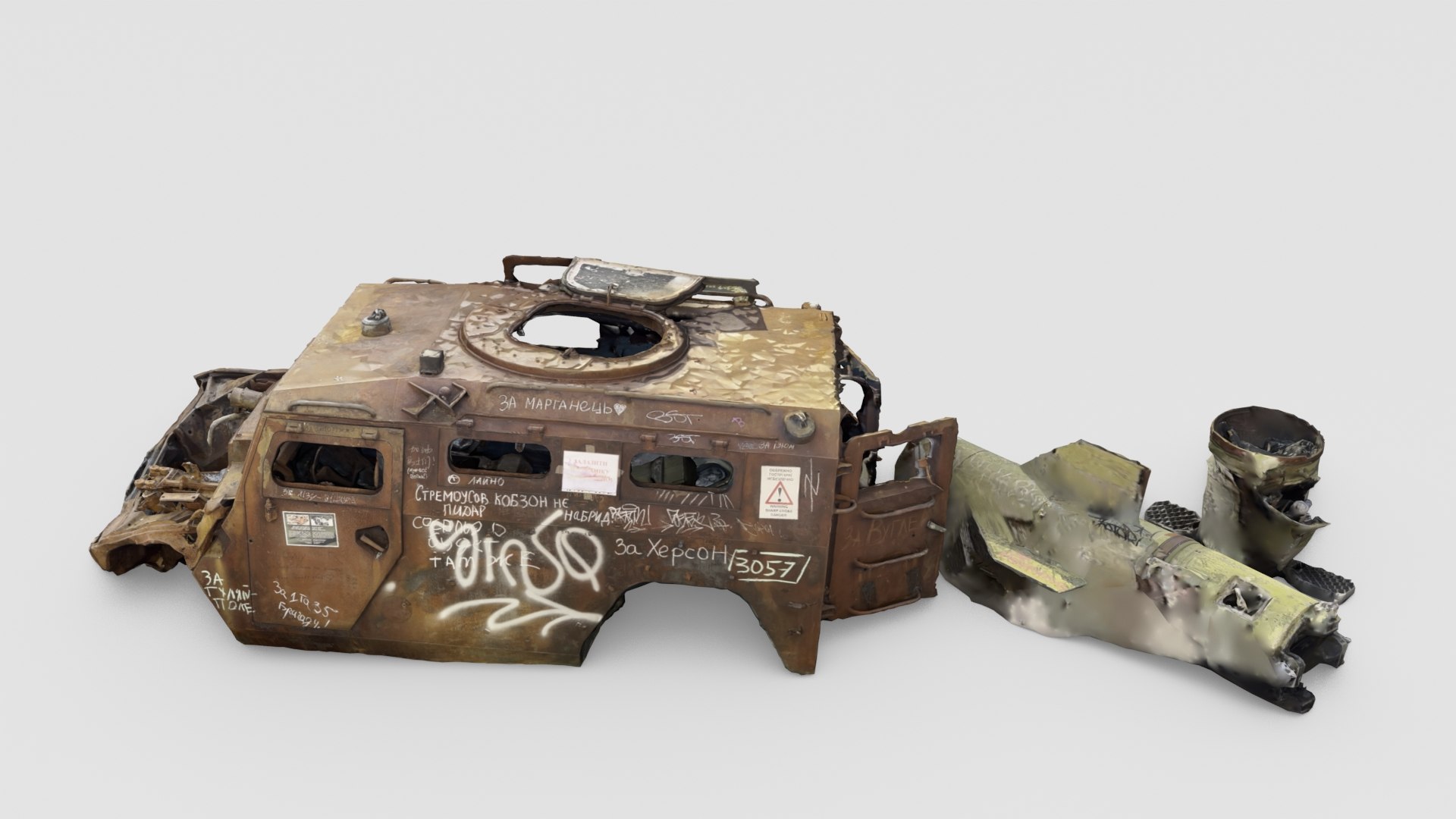 3D Destroyed Tigr Or Tiger Infantry Mobility Vehicle And Remains Of ...