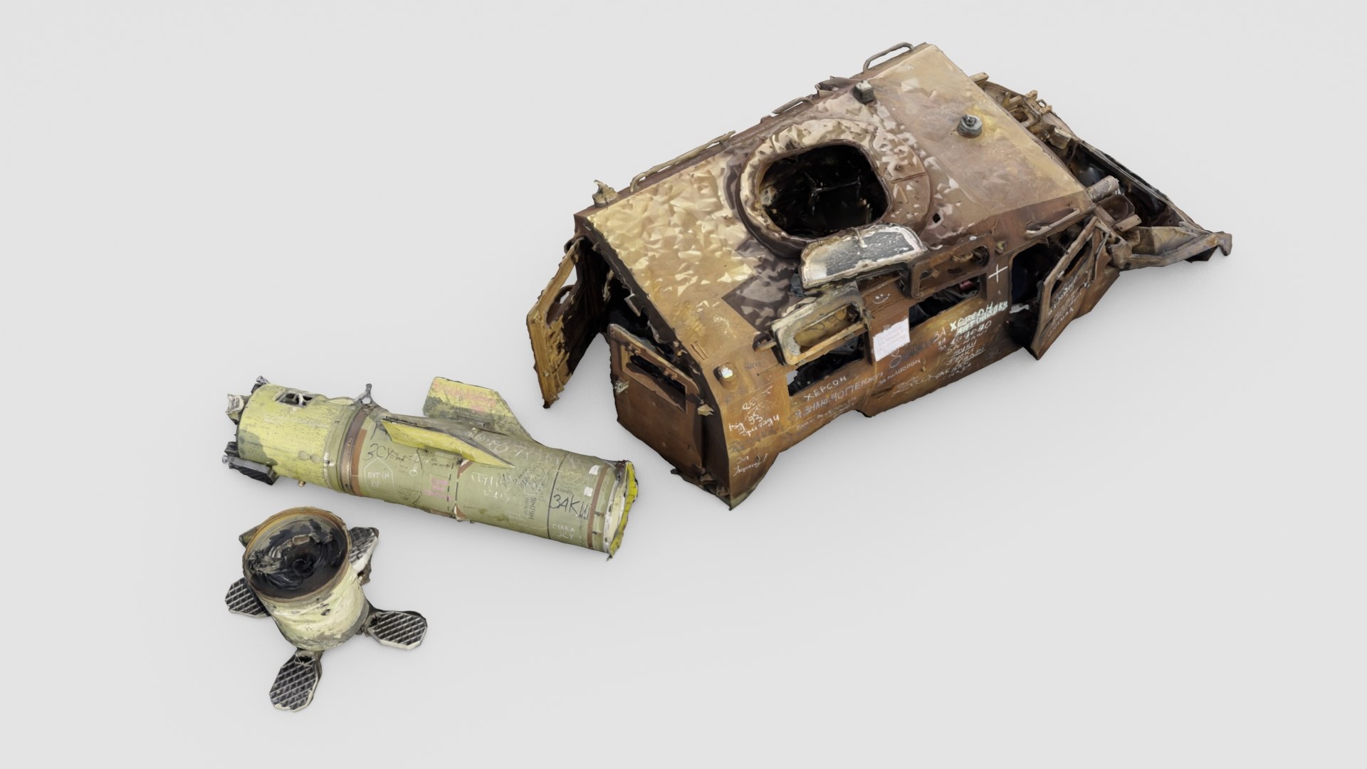 3D Destroyed Tigr Or Tiger Infantry Mobility Vehicle And Remains Of ...