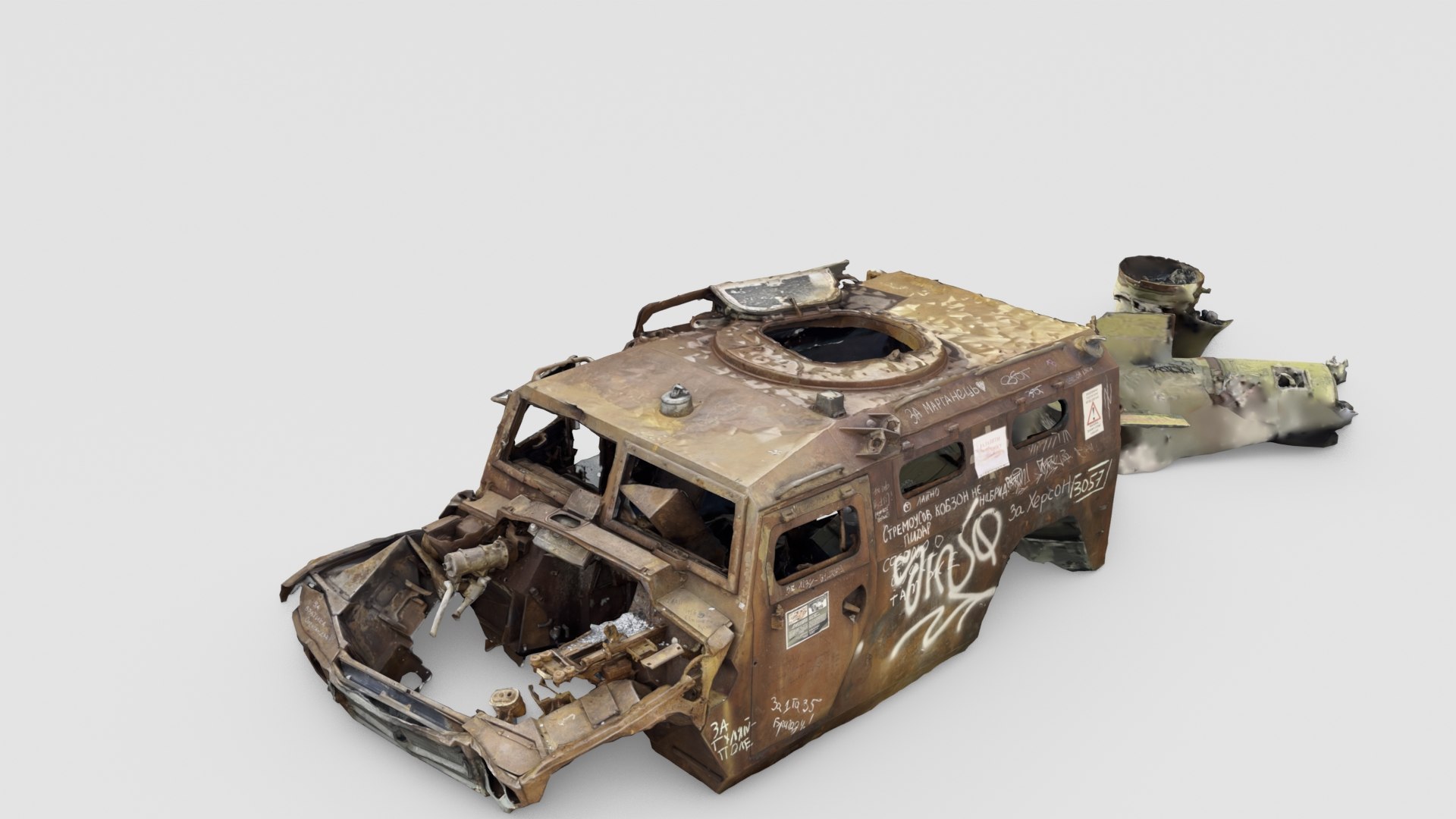 3D Destroyed Tigr Or Tiger Infantry Mobility Vehicle And Remains Of ...