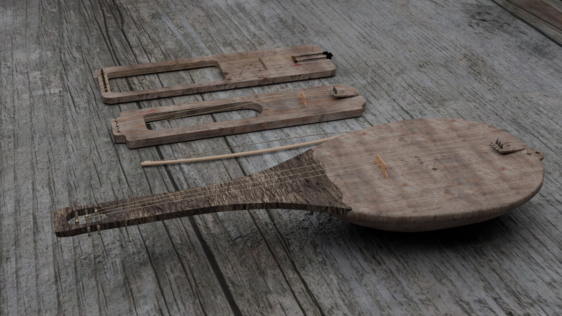 Viking String Instruments 3D Model - TurboSquid 2087136