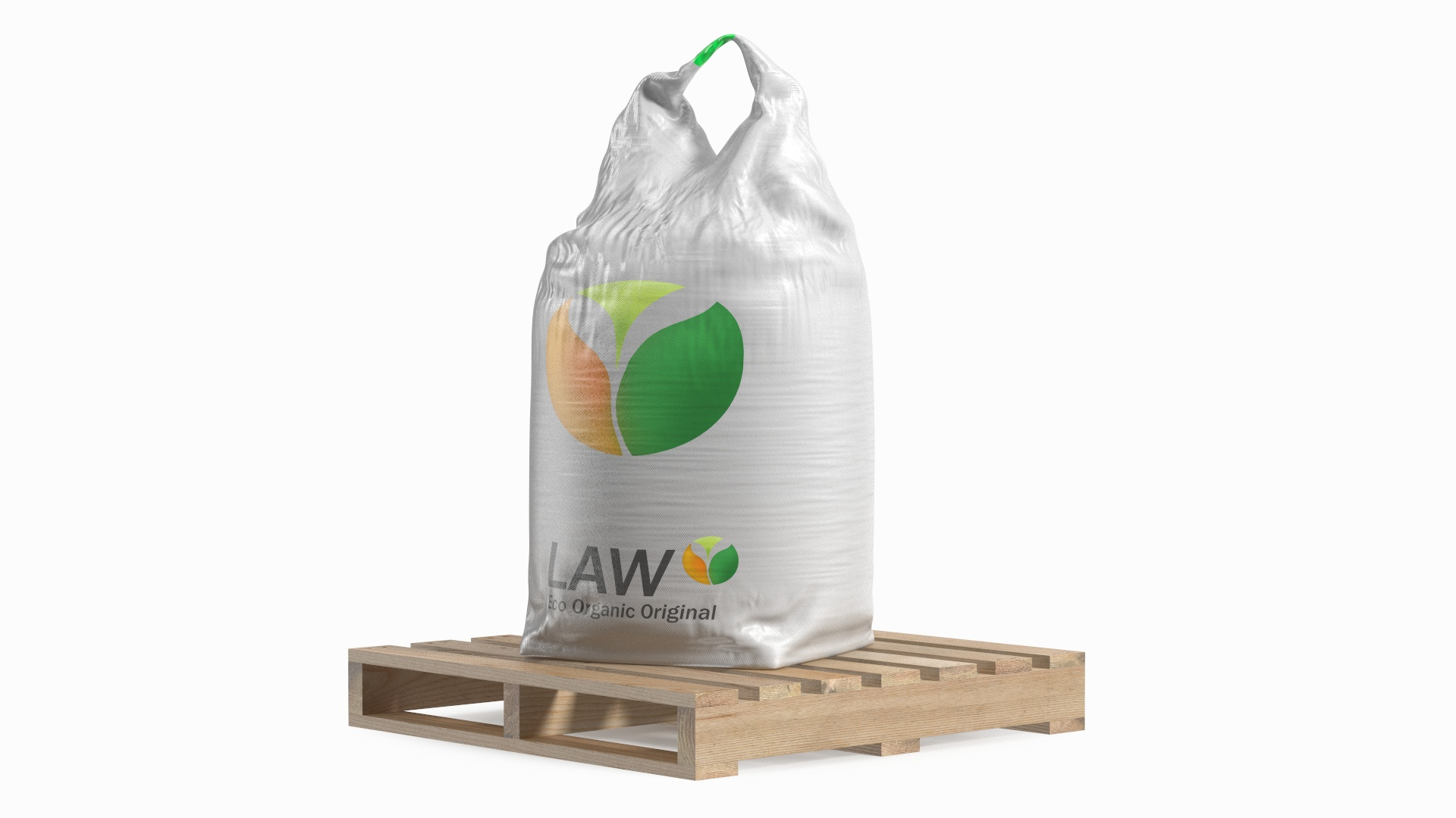 Eco Bulk Bag On Wooden Pallet White 3D - TurboSquid 2491314