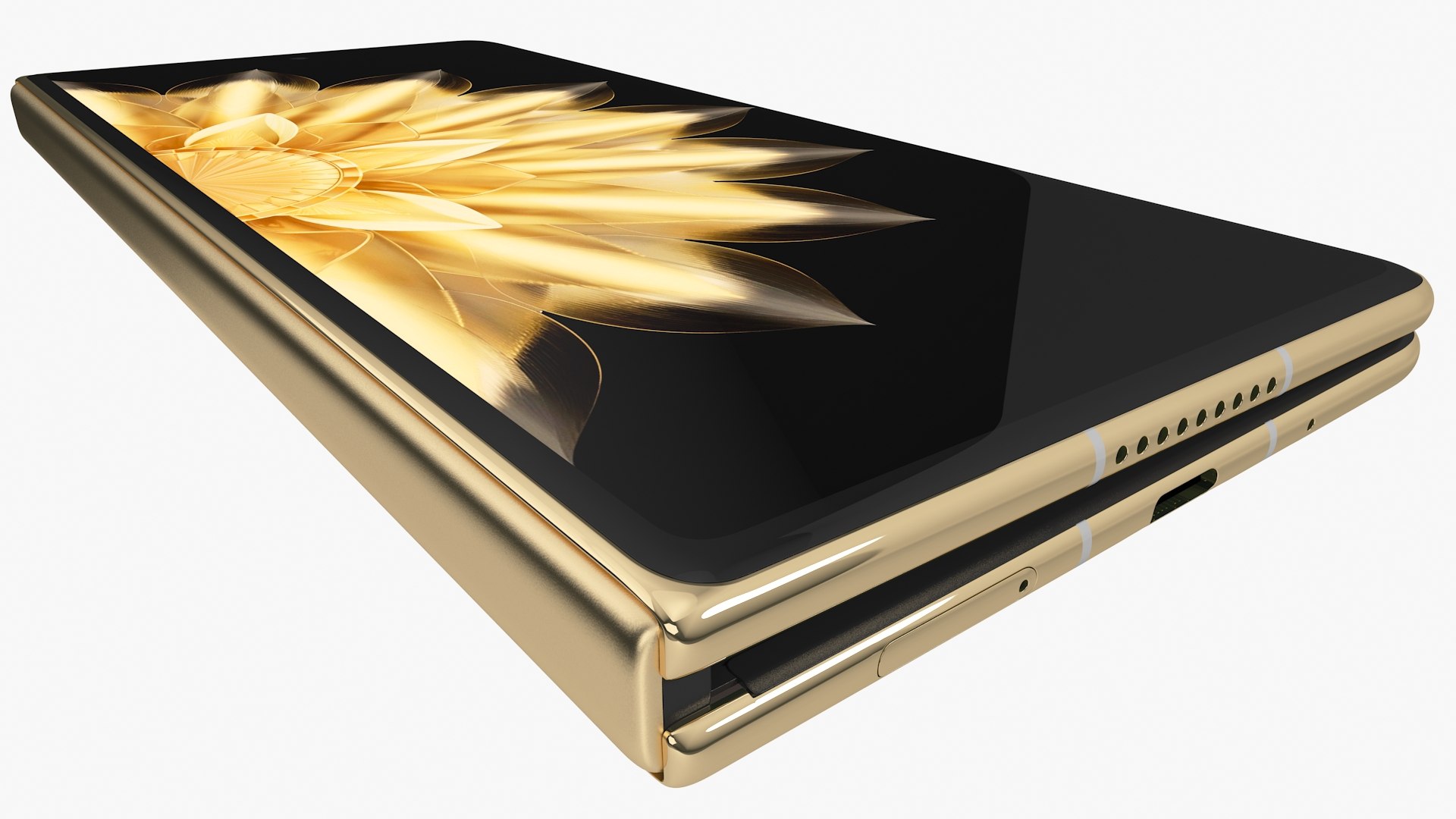 Honor Magic V2 Gold Animated 3D Model - TurboSquid 2185160