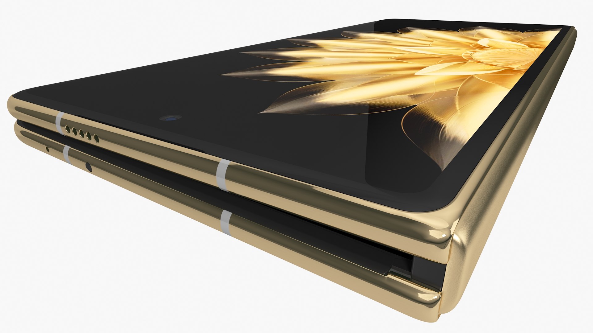 Honor Magic V2 Gold Animated 3D Model - TurboSquid 2185160