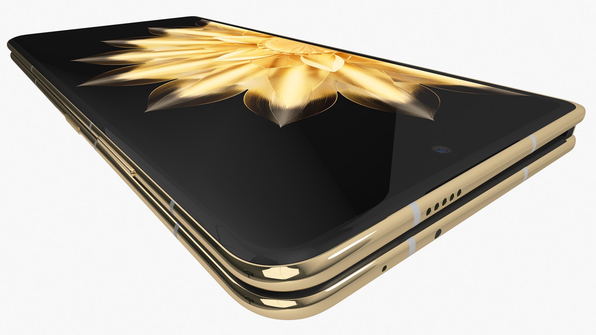 Honor Magic V2 Gold Animated 3D Model - TurboSquid 2185160