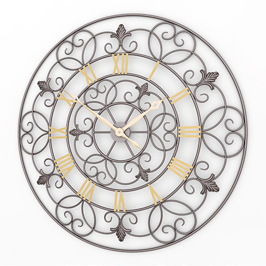 analog decorative wall clock 3ds