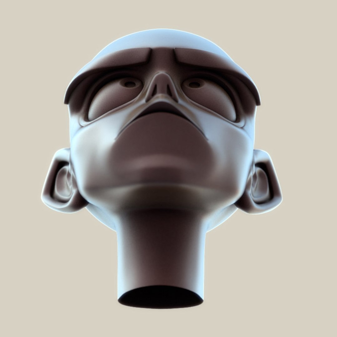 Cartoon Head Toon 3d Model