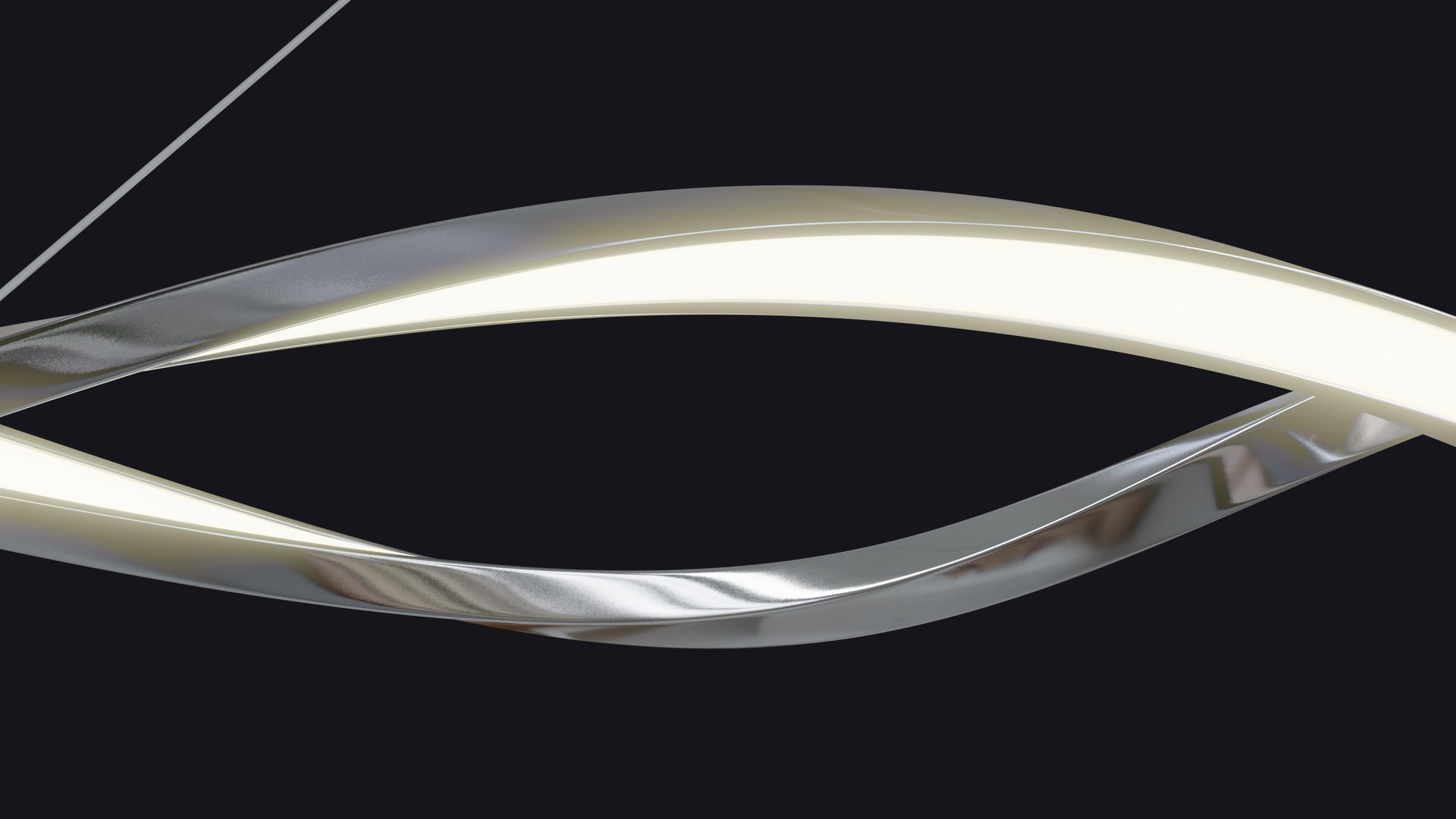 Modern Wavy Chrome Pendant Lights 3D - TurboSquid 2284461