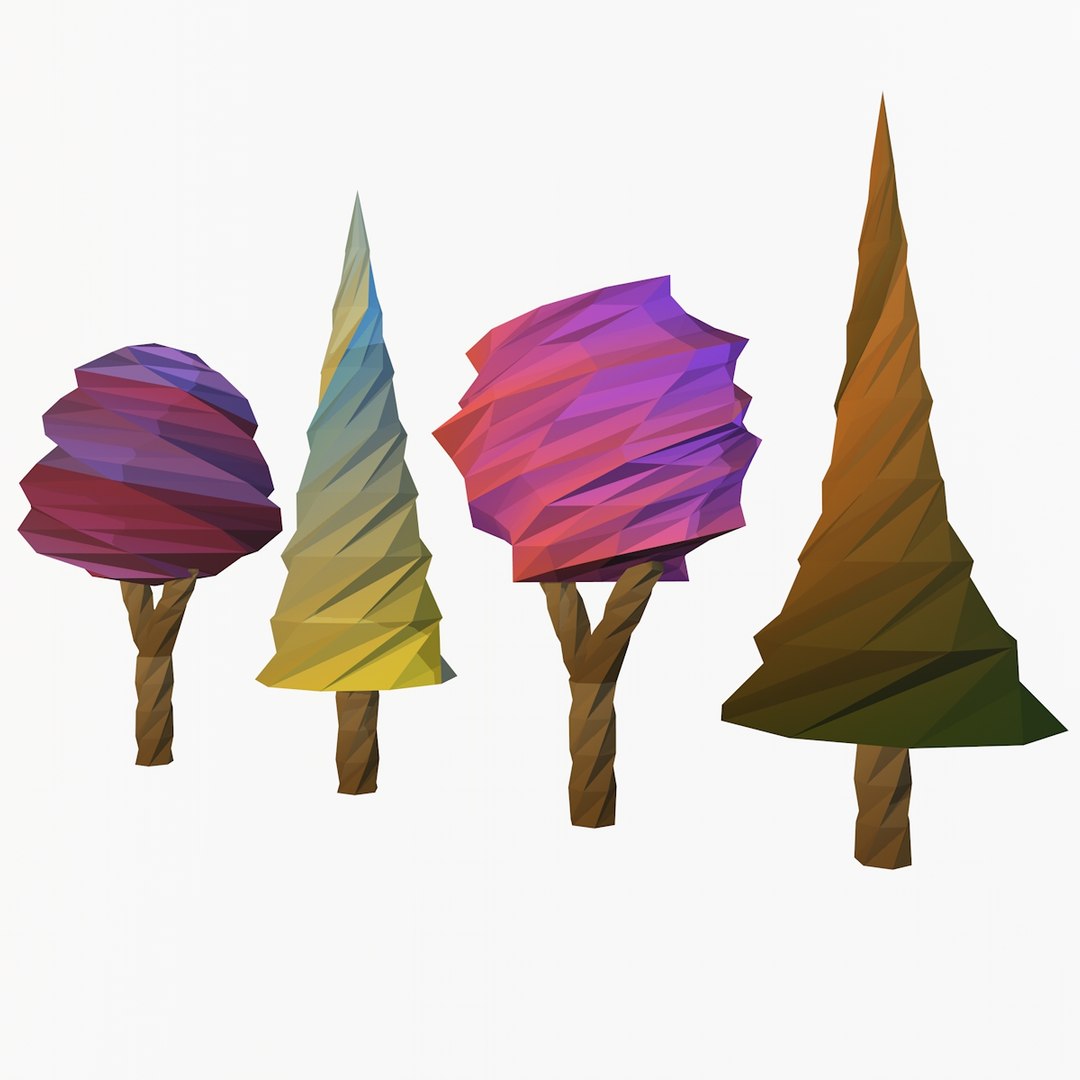 3d Cartoon Trees