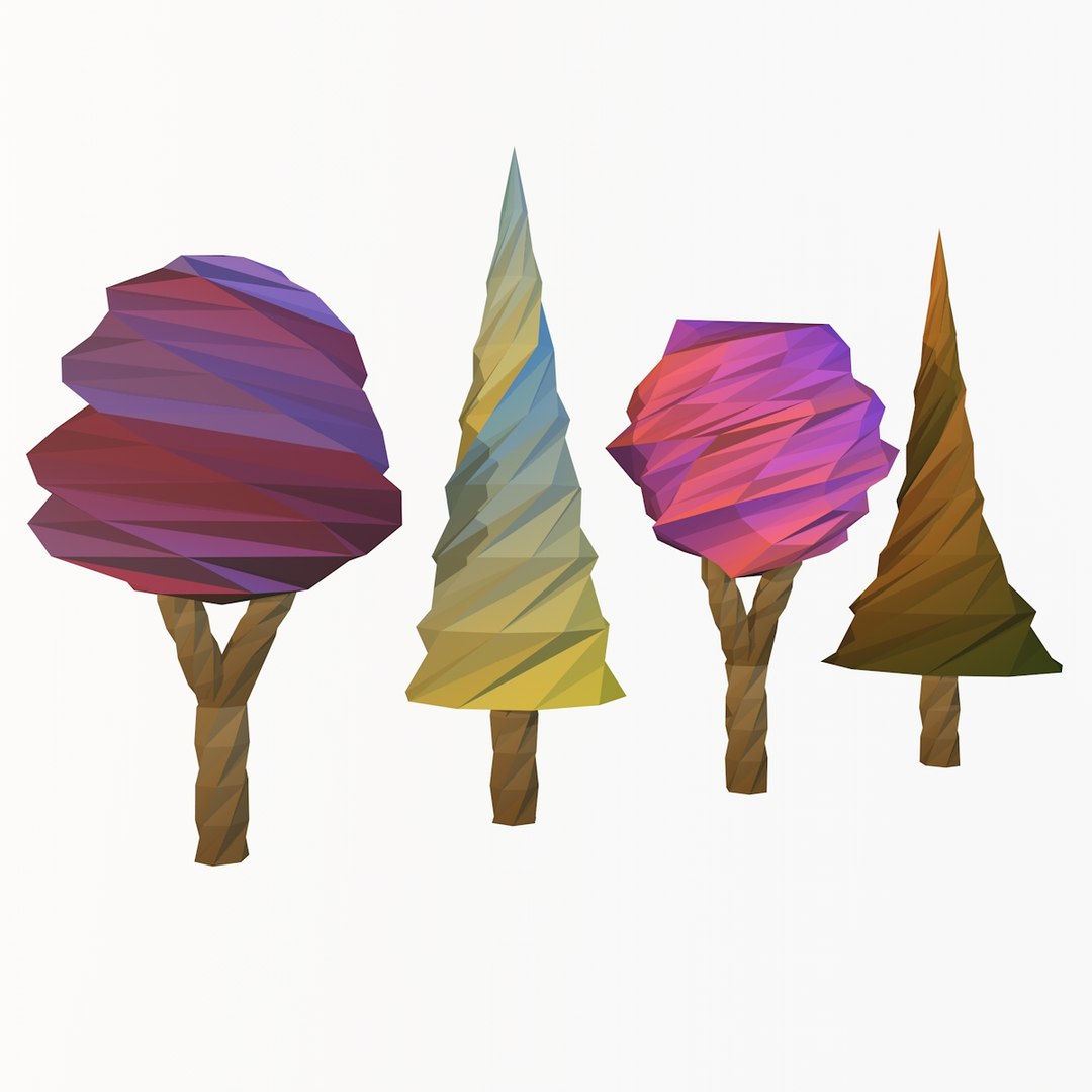 3d Cartoon Trees