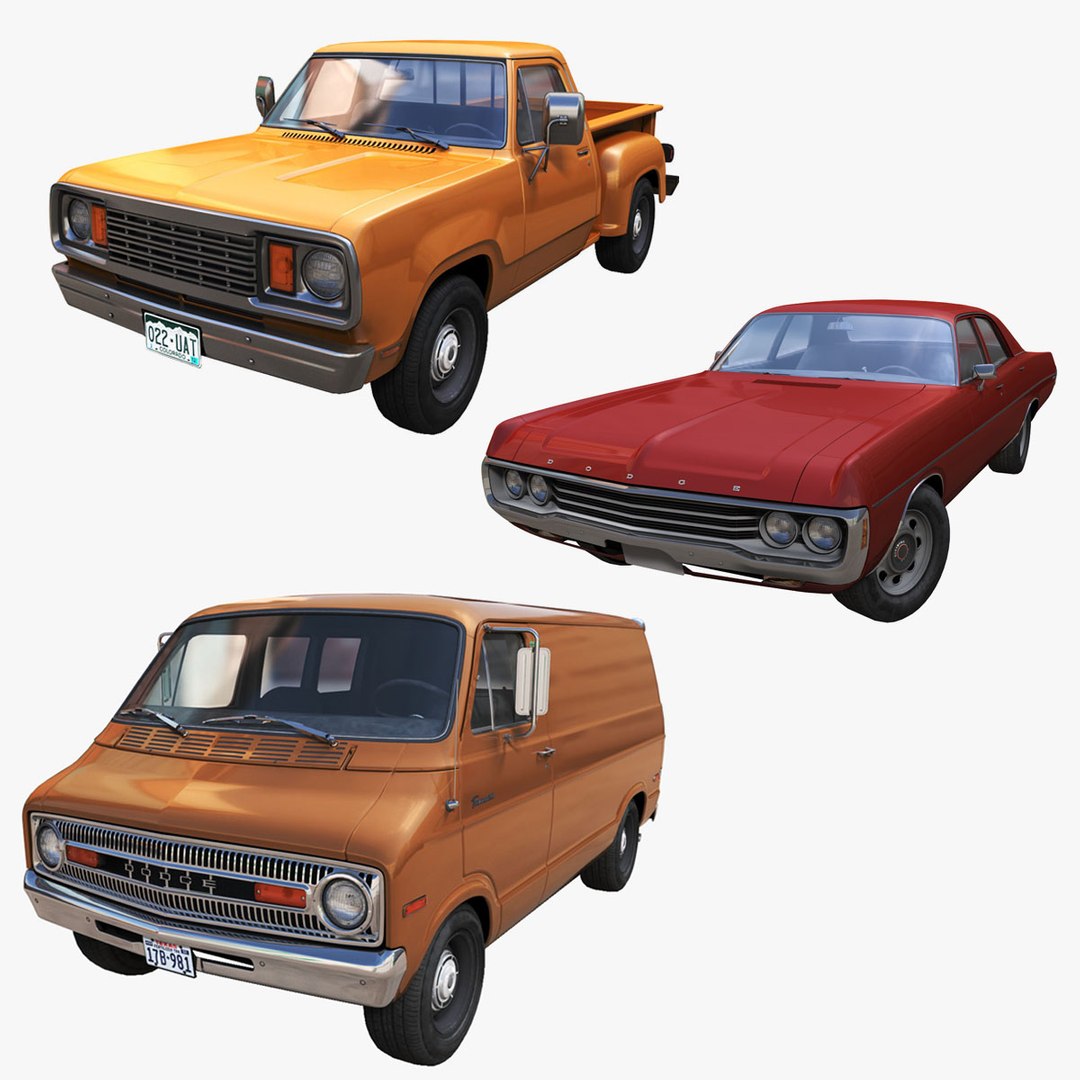 3D 70s Dodge Collection Model - TurboSquid 2202153