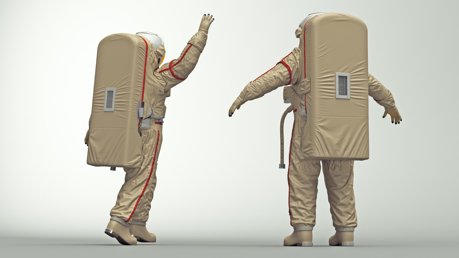 Russian Astronaut Spacesuit Orlan MK Rigged 3D Model - TurboSquid 2230612
