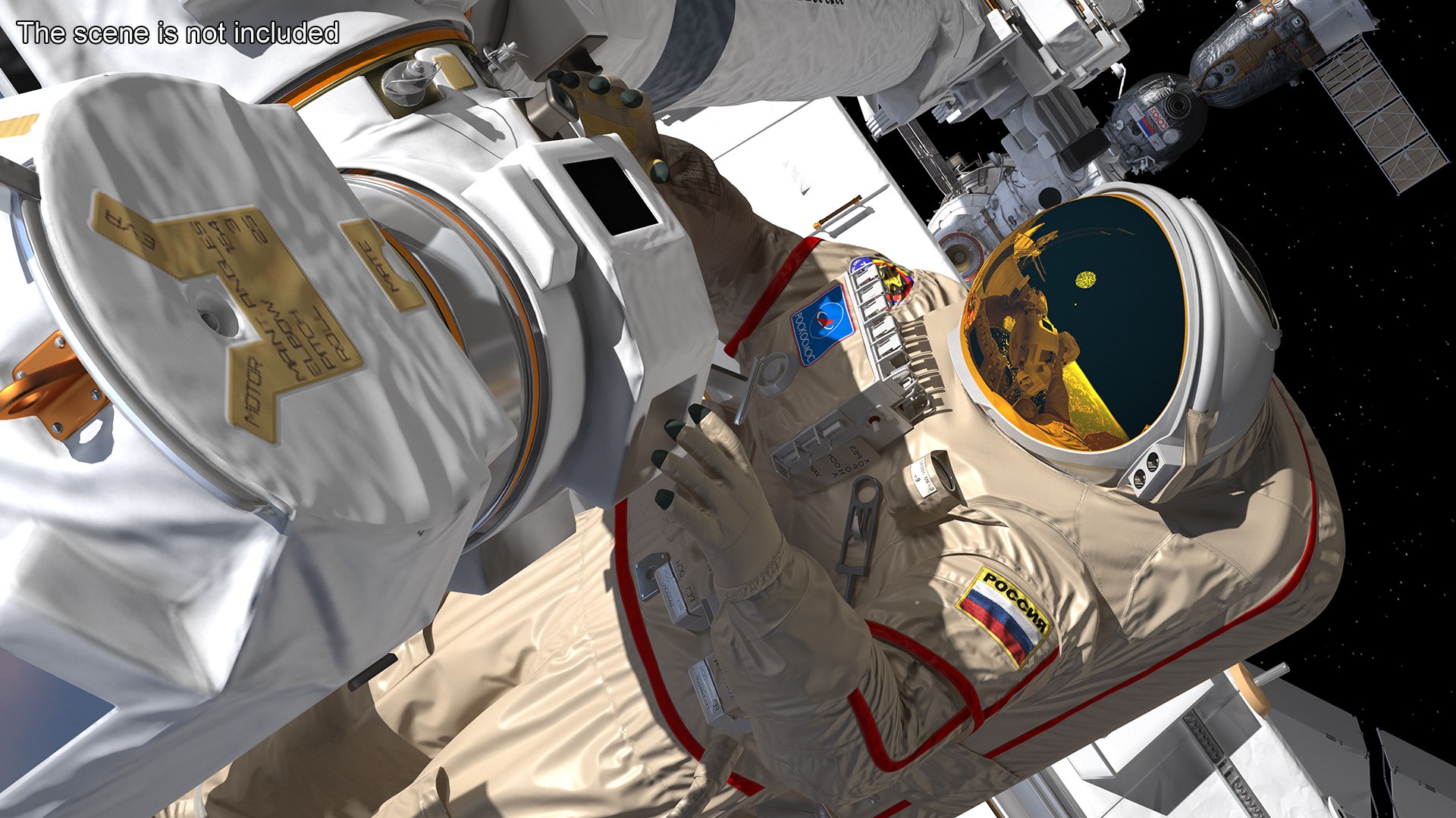 Russian Astronaut Spacesuit Orlan MK Rigged 3D Model - TurboSquid 2230612