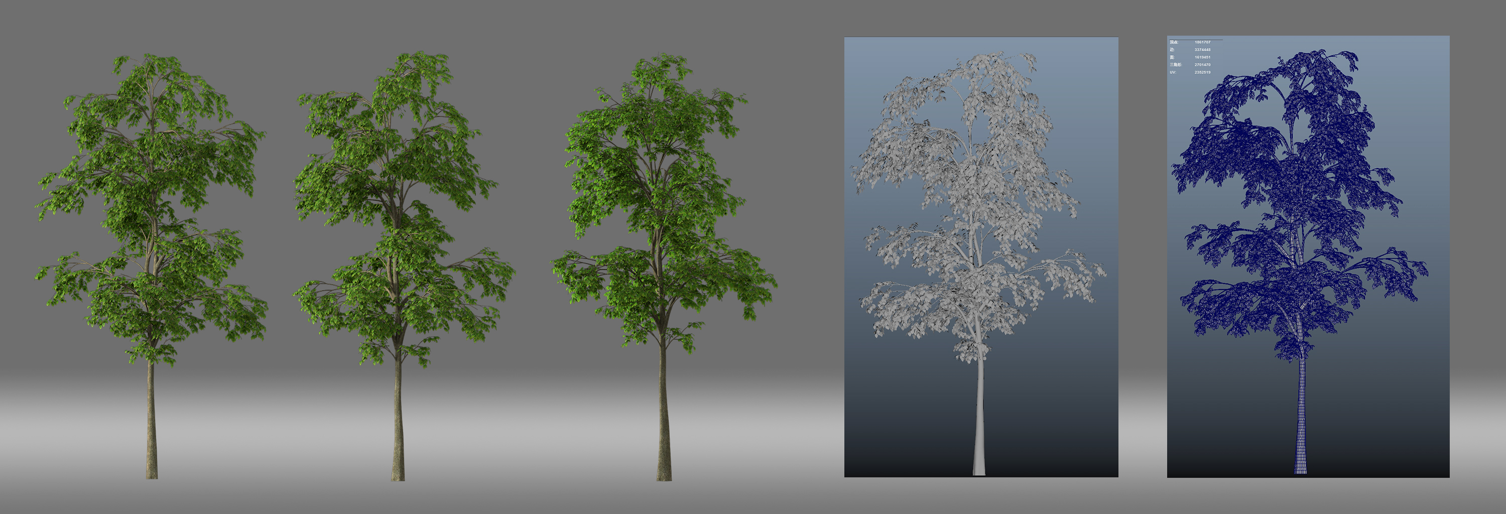 3D cartoon tree bush leaf - TurboSquid 1466332