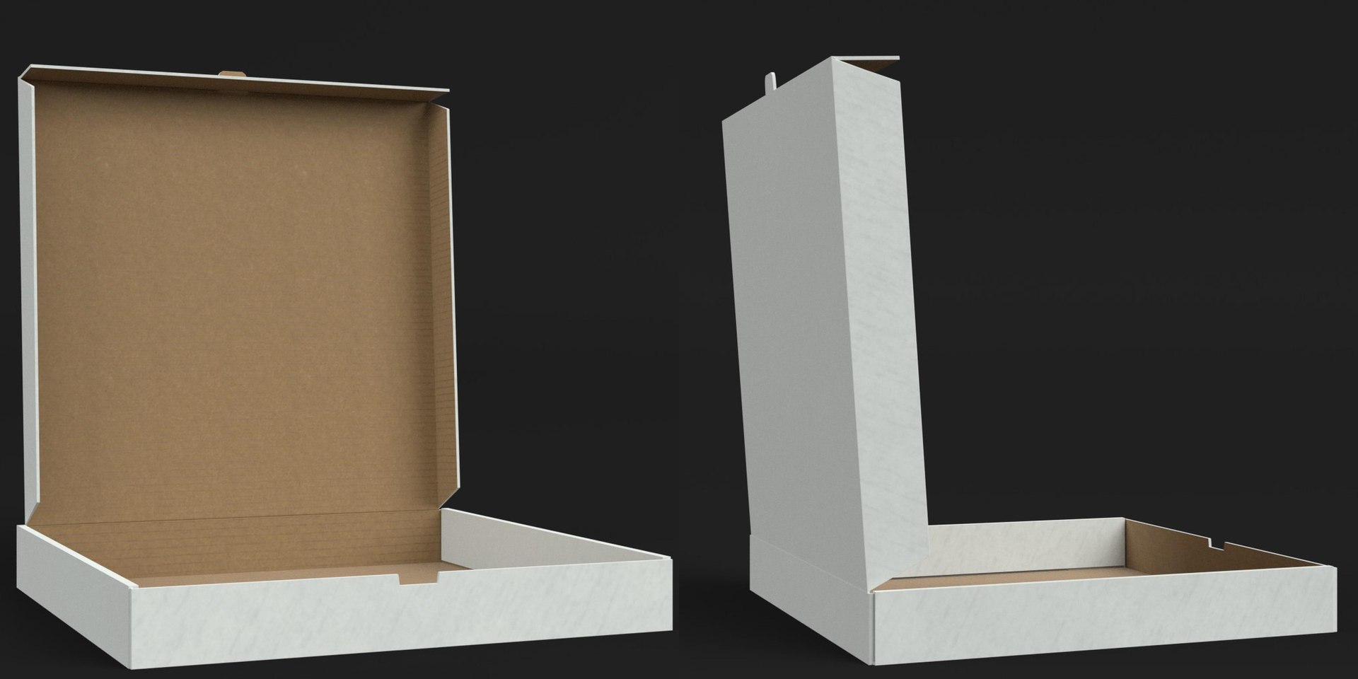 Half Open Pizza Box 3D Model - TurboSquid 1498479