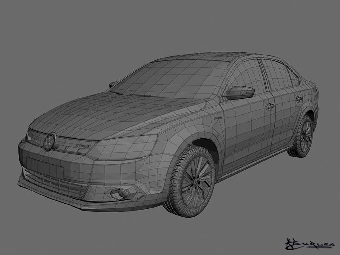 Volkswagen Jetta Hybrid 2013 3d Model