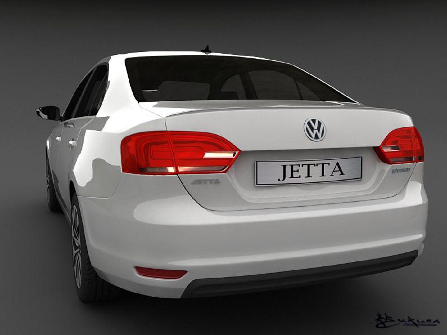 Volkswagen Jetta Hybrid 2013 3d Model
