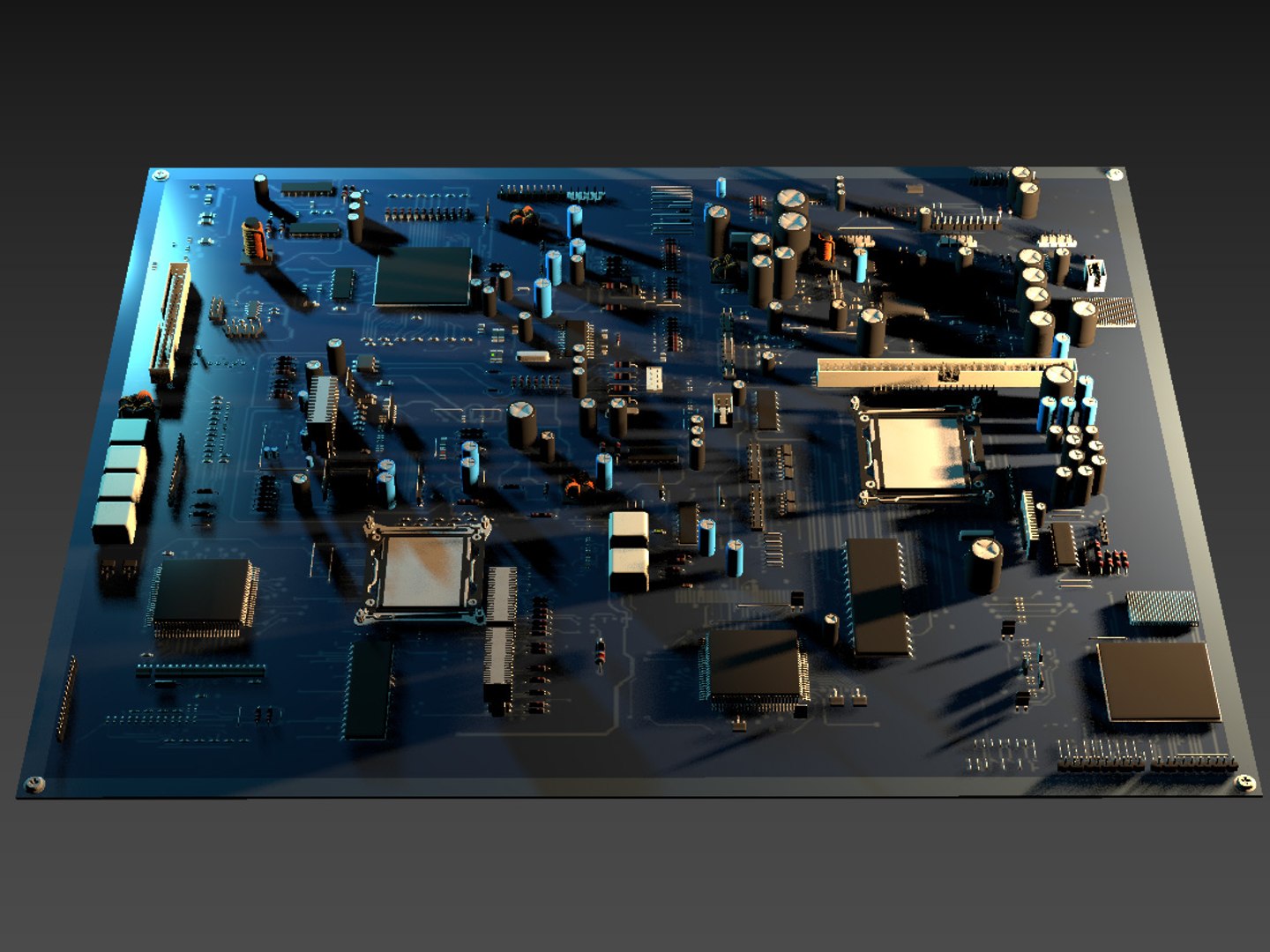 Motherboard Render Scene 3D Model - TurboSquid 1244126