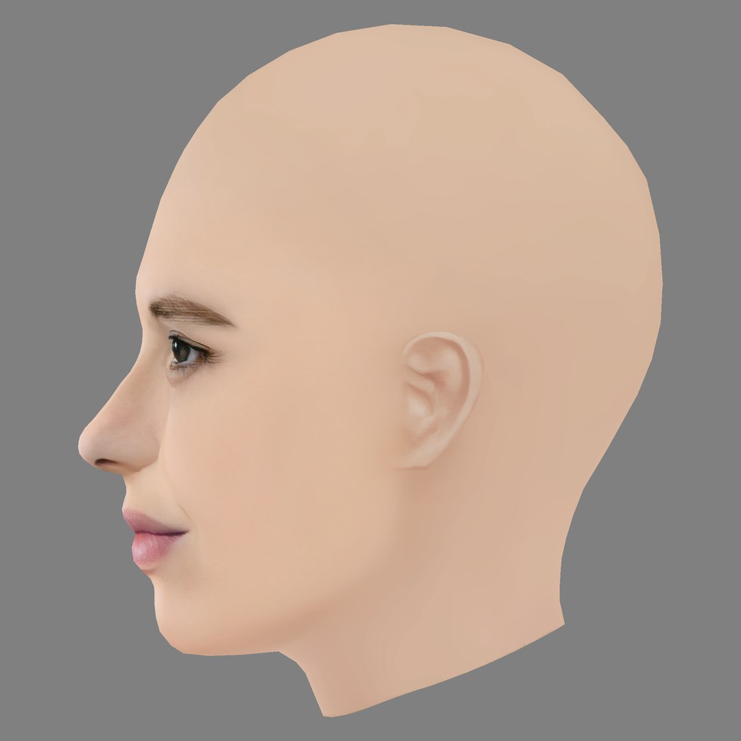 Catarina Wallenstein Head - No Hair - Low Poly Head For Game 3D Model ...