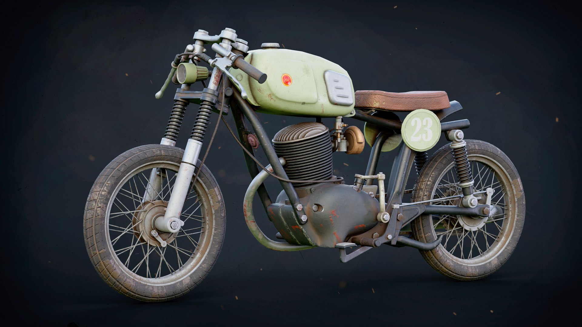 3D Gilera Motorcycle Gameready Cycles Model - TurboSquid 1509594