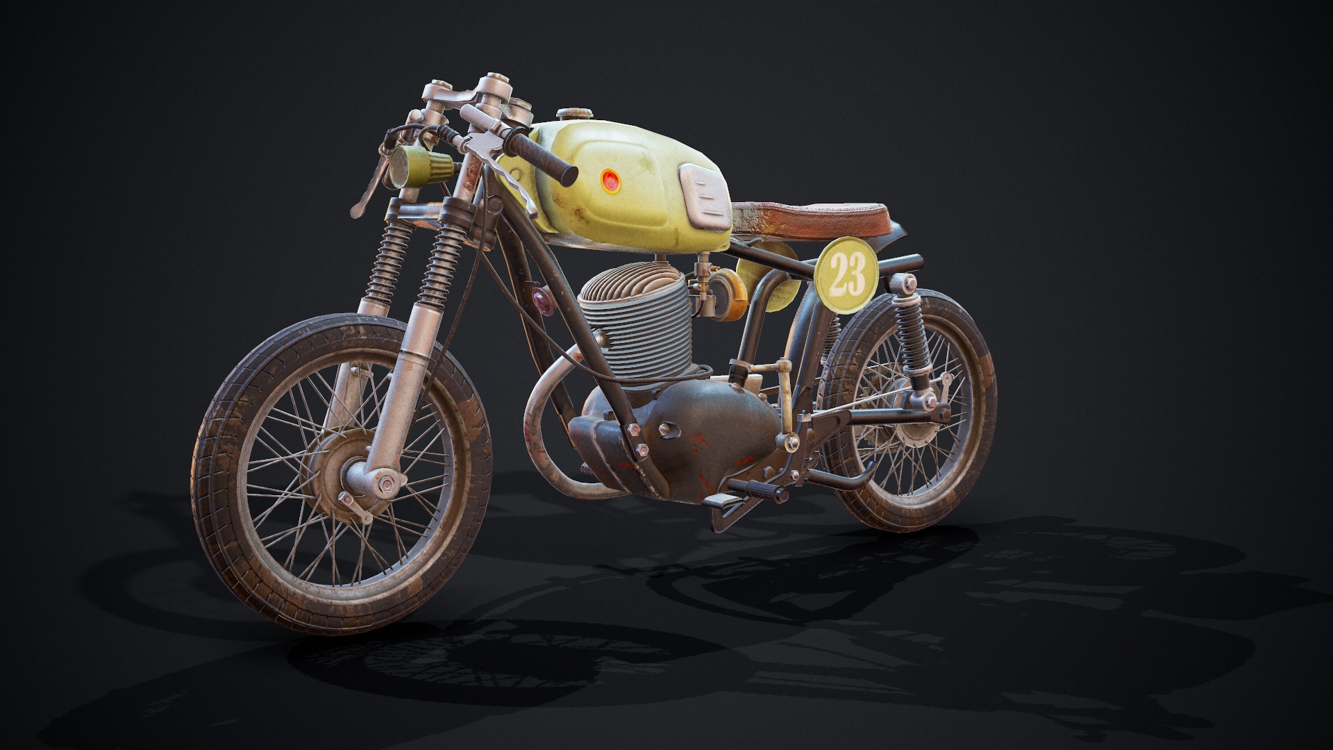 3D Gilera Motorcycle Gameready Cycles Model - TurboSquid 1509594