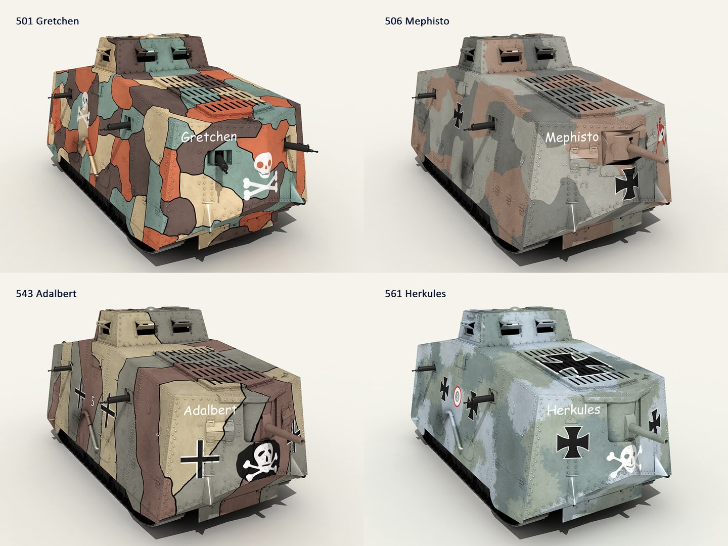 a7v tanks 3d max